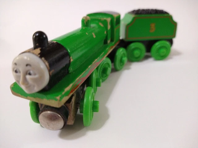 THOMAS THE TRAIN Wooden Railway HENRY Tank Engine Green Britt Allcroft ...