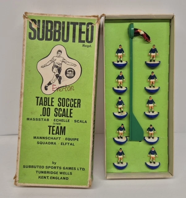 VINTAGE BOXED SUBBUTEO Football TEAM Everton Rare - Blue Heavyweight £16.99 - PicClick UK