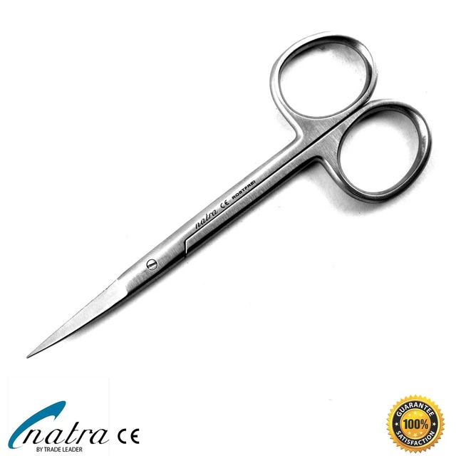 IRIS SHEARS CURVED Micro Serrated Point Surgical Scissors Approx. 12 CM ...