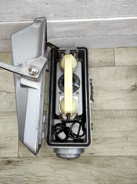 COLD WAR BUNKER Military Soviet Army Rotary Dial Phone in Metal Box ...