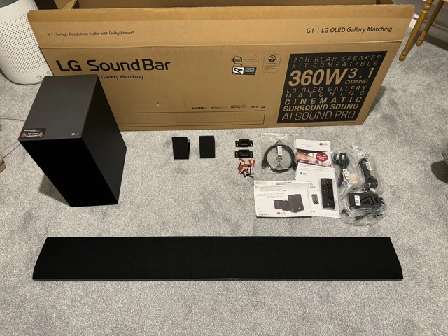 LG G1 3.1 Wireless Sound Bar with Dolby Atmos With Wireless Subwoofer £ ...