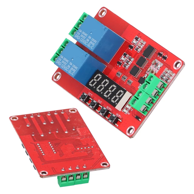 TIME DELAY RELAY Multi Functional 2-Channel Self Lock Cycle Timing ...