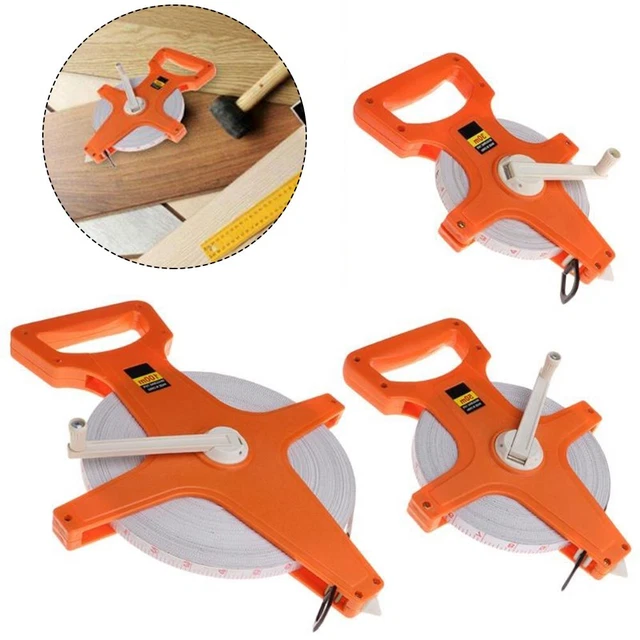 RETRACTABLE FIBERGLASS TAPE Measure Uncoiled Metric Scale Measuring ...