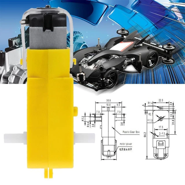 Motore Doppio Albero Dc 3v 6v Per Arduino Robot Elettronico Modello