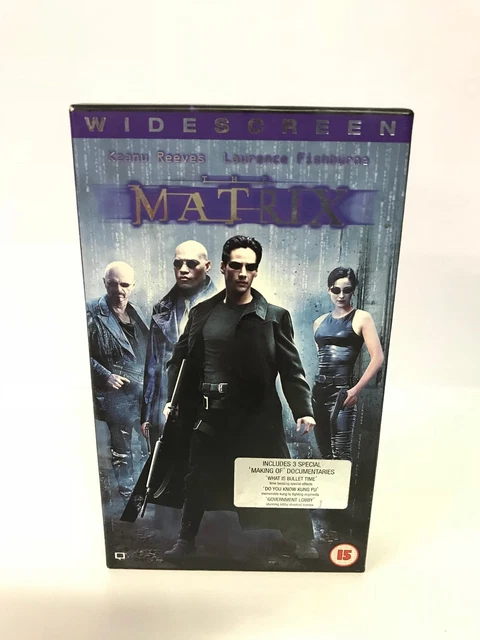 THE MATRIX VHS Movie Tape Warner Brothers Keanu Reeves Cardboard Case ...