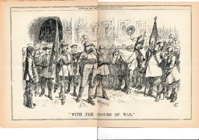 1892 DOUBLE-PAGE PUNCH Cartoon With the Honours of War EUR 2,80 ...