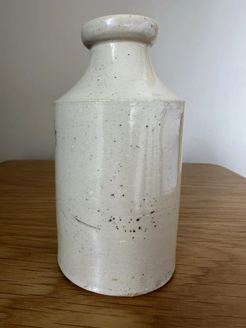 ANTIQUE VICTORIAN STONEWARE Pottery Ink Bottle Jar Cream Glazed £12.00 ...