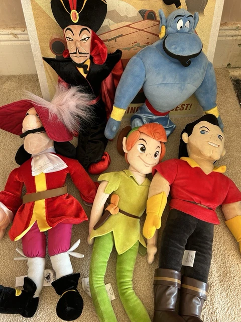 DISNEY STORE JAFAR, Gaston, Genie, Aladdin, Captain Hook and Peter Pan ...