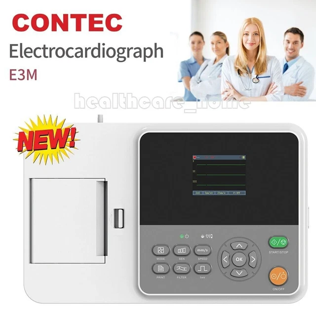 CONTEC 12 LEAD Portable ECG/EKG Electrocardiograma Machine Software Printer EUR 532,39 - PicClick FR