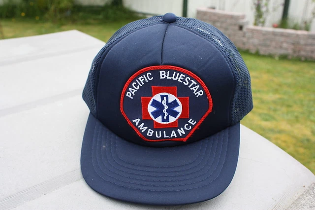BALL CAP HAT - Pacific Bluestar Ambulance Victoria BC Caduceus Red ...