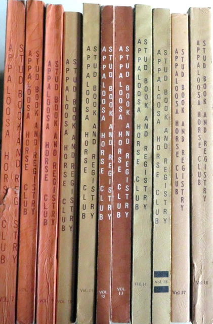 APPALOOSA HORSE CLUB - Stud Book and Registry - 11 Issues Vol 7-17 £89. ...