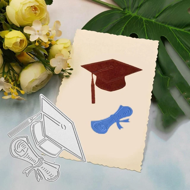 GRADUATION HAT CERTIFICATE Metal Cutting Dies Stencils For DIY ...