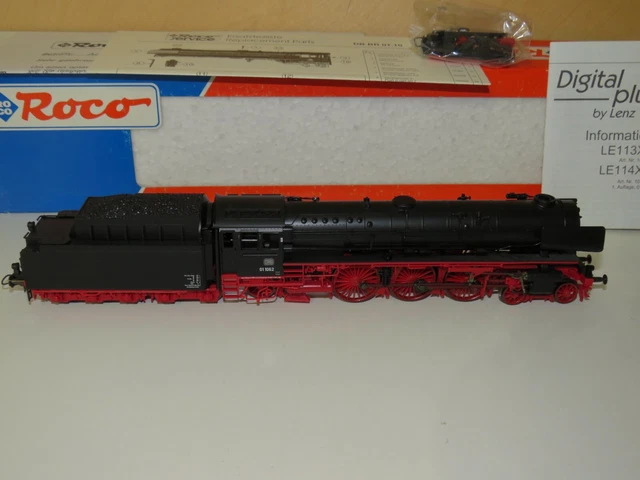 H0 ROCO 43341 Steam Locomotive DB Br 01 1052 Digital Lenz Mint Boxed 9284 £240.45 - PicClick UK