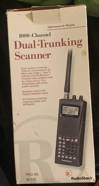 SCANNER À DOUBLE jonction Radio Shack PRO-95 1000 canaux 20-525 EUR 55 ...