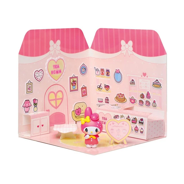 HELLO KITTY E Friends Mini Figura Sticker House My Melody Tea Room ...