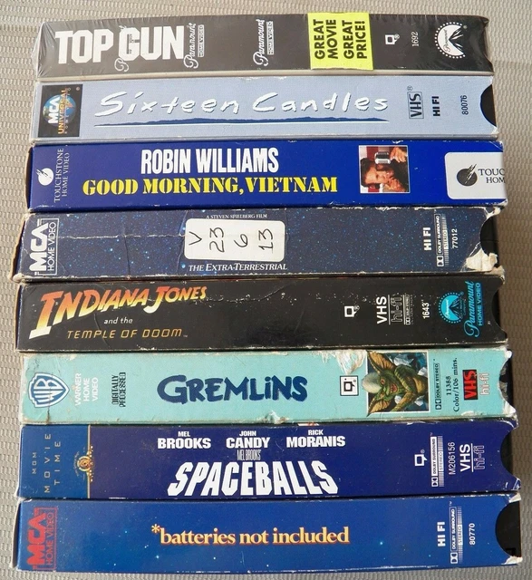 VHS TAPES 1980S Gremlins Indiana Jones Spaceballs Batteries Not ...