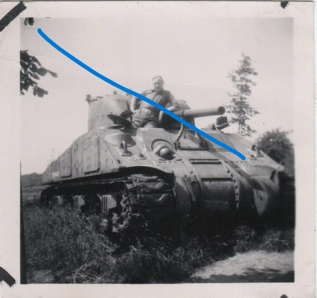 WW2 BRITISH ARMY Sherman Tank & crew Germany 1945 ? £7.99 - PicClick UK
