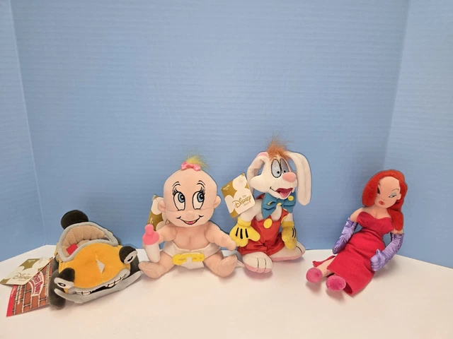 DISNEY WHO FRAMED Roger Rabbit Plush Set NWT (ROGER,JESSICA,BENNY, BABY ...