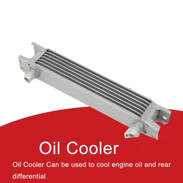 7 ROW UNIVERSAL Aluminum Engine Transmission Cooling AN-10 Oil Cooler ...