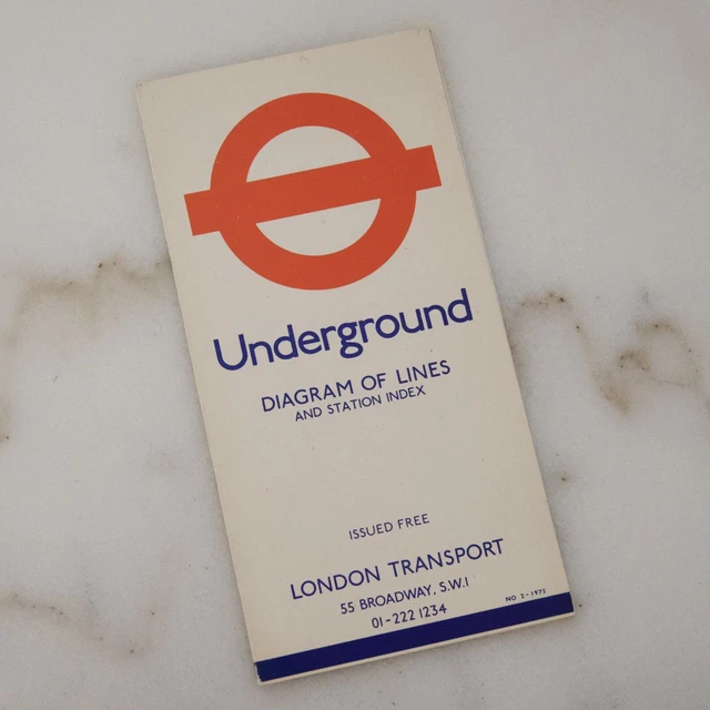 LONDON UNDERGROUND TUBE Map No.2 1975 (Ref 9.75/2910M/1,000M) £12.00 ...