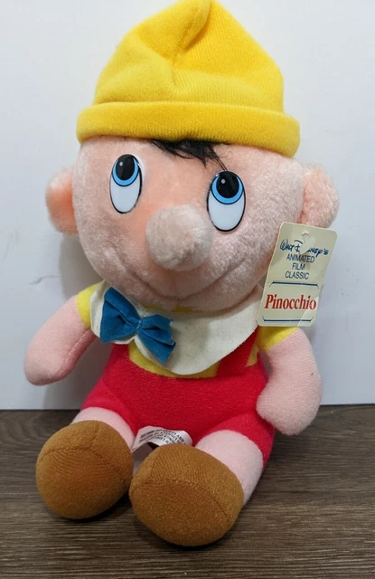 PINOCCHIO WALT DISNEY Animated Film Classic Vintage 1985 Plush Stuffed ...