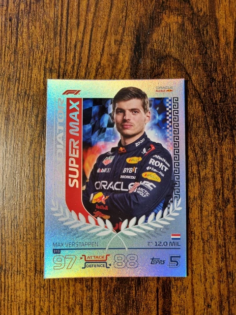 CARTA TURBO ATTAX F1 2024 Max Verstappen Super Max Gladiator Foil #313 ...