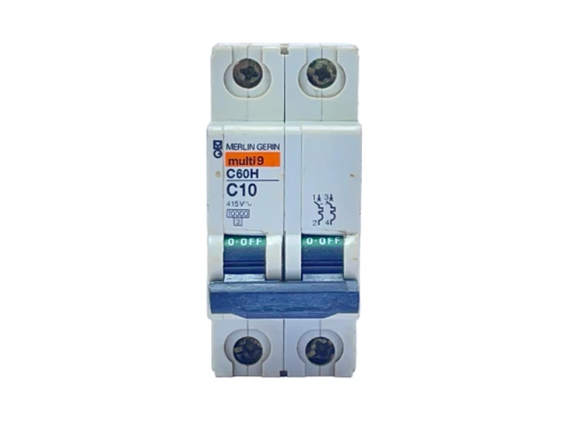 MERLIN GERIN C60H C10 multi9 10A 240/415V Doule Pôle Disjoncteur Switch ...