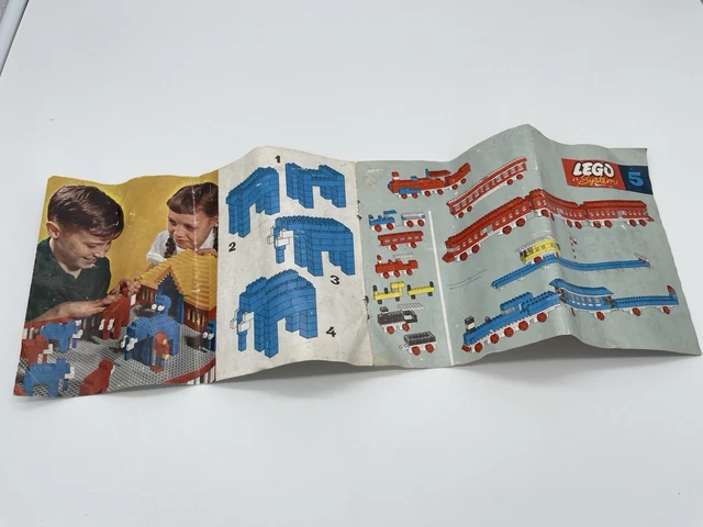 LEGO SYSTEM LEAFLET Building Ideas 1960s Trains Houses Original Rare ...