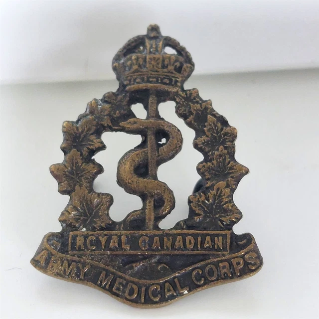 ROYAL CANADIAN ARMY Medical Corps Collar Cast Badge £14.00 - PicClick UK