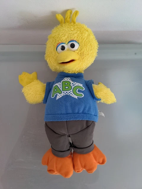 SESAME STREET TALKING BIG BIRD Soft Plush Toy ABC LEARNING THE ALPHABET ...