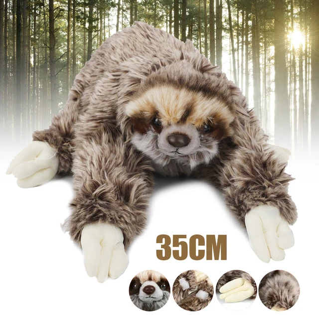VERY SOFT THREE Toed Sloth Plush Stuffed Animal Toy Plush Animal Sloth ...