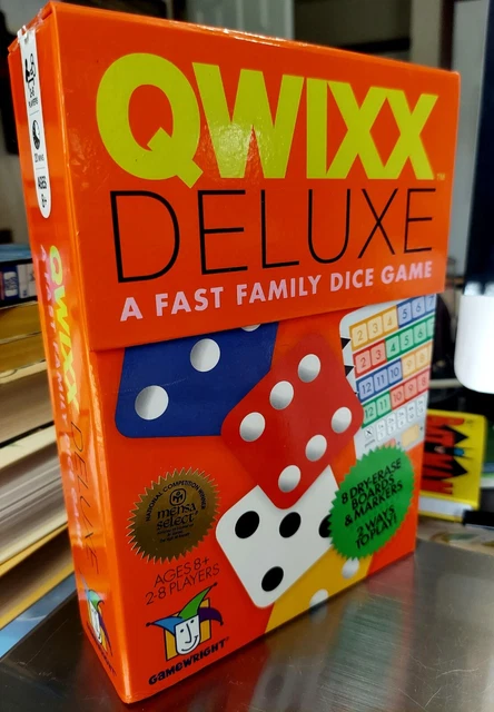 BOARD GAME QWIXX DELUXE Fast Family Dice Game Gamewright - Complete ...