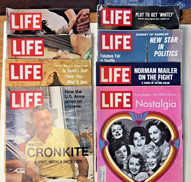 LIFE MAGAZINE LOT 8 Issues 1962 - 1972 Ali Frazier Liz Taylor Cronkite ...