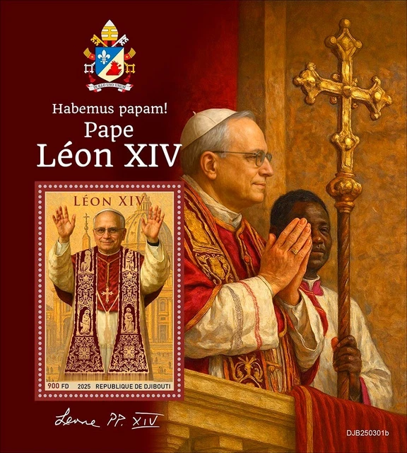 POPE LEO XIV Habemus Papam MNH Stamps 2025 Djibouti S/S $15.70 - PicClick