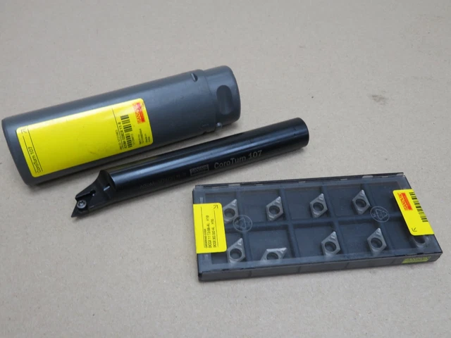 SANDVIK BORING BAR With 10x Inserts For Aluminium A20M-SDXCR 11-R ...