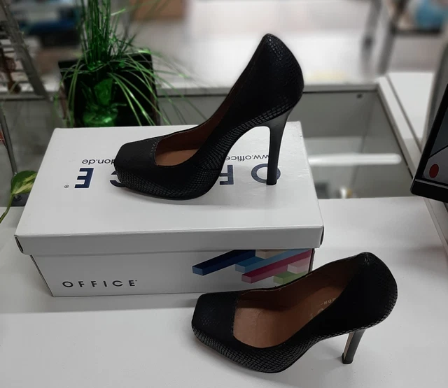 OFFICE LONDON BLACK Square Toe High Heel Shoes Uk Size 3 £12.00 ...
