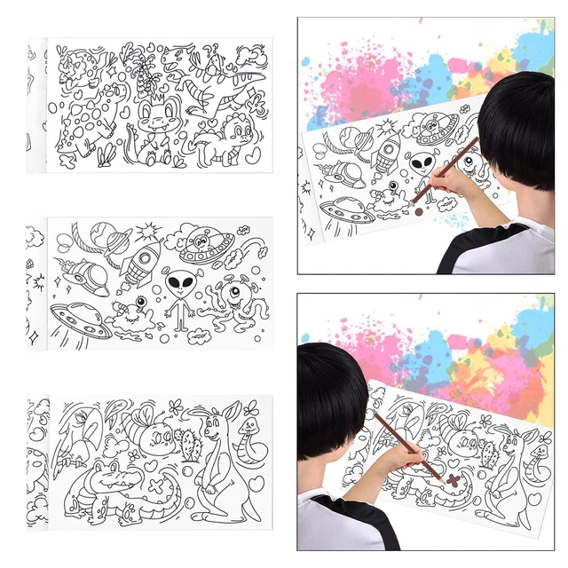ROULEAU DE PAPIER à colorier pour enfants bricolage coloriage papier à ...