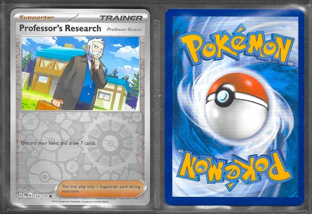 POKEMON PRISMATIC EVOLUTIONS 124/131 Professor's Research Rowan Reverse ...