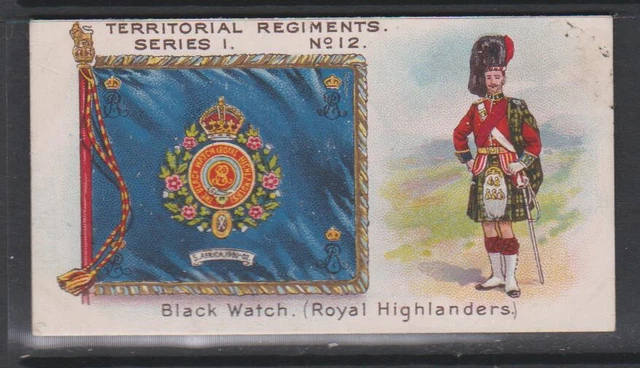 CIGARETTE CARDS TADDY 1909Territorial Regiments-#12 Blackwatch,Royal ...