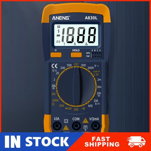 A830L DIGITAL MULTIMETER Amper Gauge LCD Multi Tester Buzzer ...