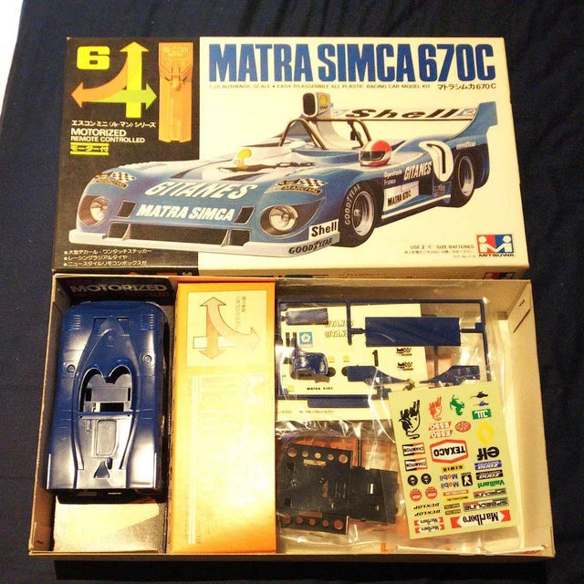 KIT MODÈLE DE voiture de course authentique Mitsuwa Matra Simca 670C 1/ ...
