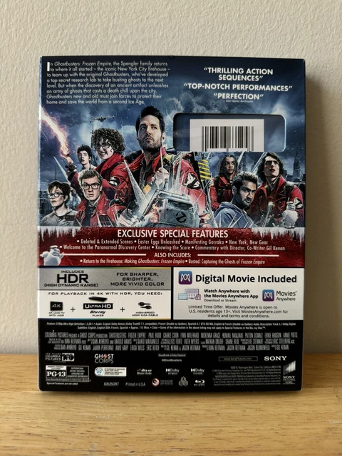 GHOSTBUSTERS: FROZEN EMPIRE (4K Ultra HD, 2024) Factory Sealed SHIPS FREE NEW!!! $29.87 ...