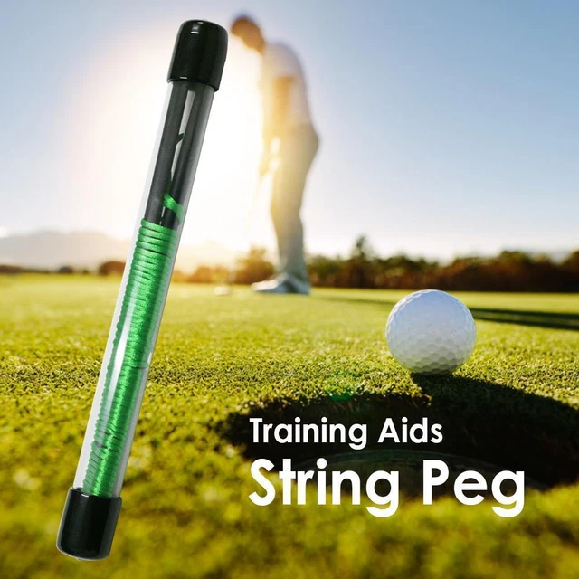 GOLF ALIGNMENT STICKS Fiberglass Swing Putting String Pegs Training ...