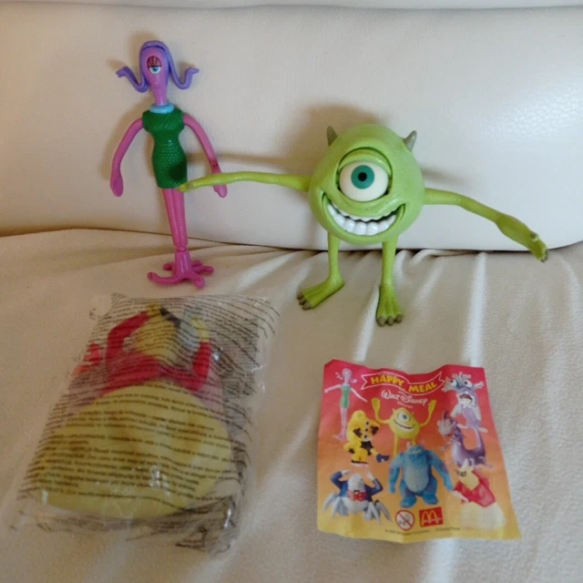Mcdonalds Happy Meal Toys 2002 Monsters Inc Mike Wazowski Roz And Celia