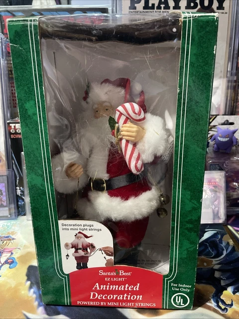 1998 SANTA'S BEST Ez Light Animated Santa Powered By Light String, Rare ...