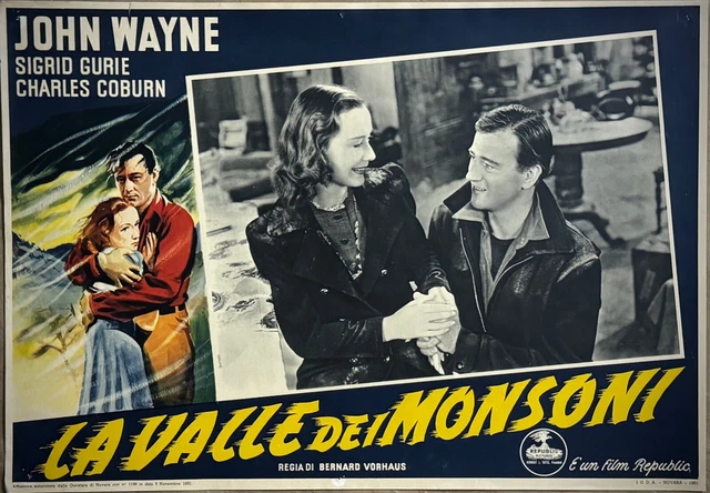 LA VALLÉE DES Monsoni-Lobby Carte Original Fotobusta-John Wayne, Sigrid ...