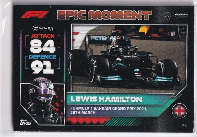 TOPPS F1 TURBO Attax 2022 Fórmula 1 Tarjeta Núm 260 Epic Moment Lewis Hamilton EUR 1,00 ...