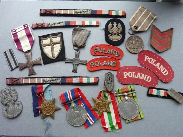 WW2 POLISH MONTE Cassino Grouping. Medals, Badges & Paperwork ...
