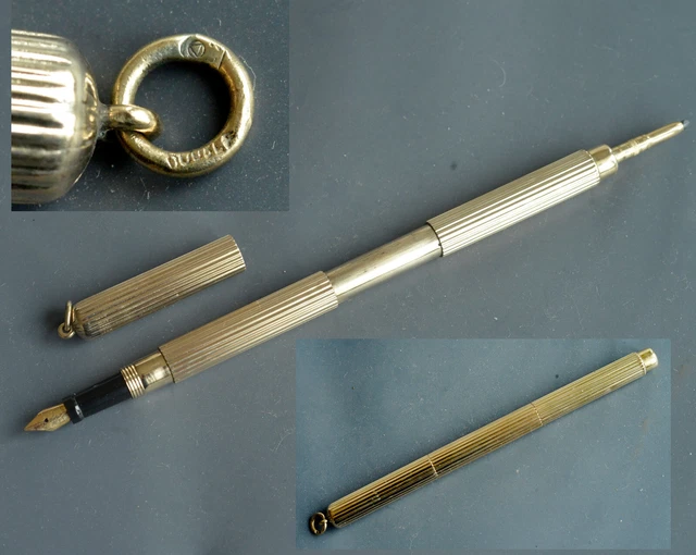 RARE COMBO PLUME eyedropper et porte-mine téléscopique - doublé or EUR 115,00 - PicClick FR