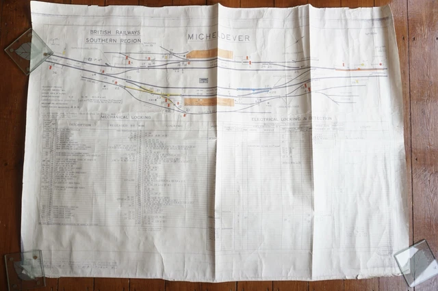 1965 MICHELDEVER SIGNALLING Signal Box Railway Plan Diagram Map £49.99 ...